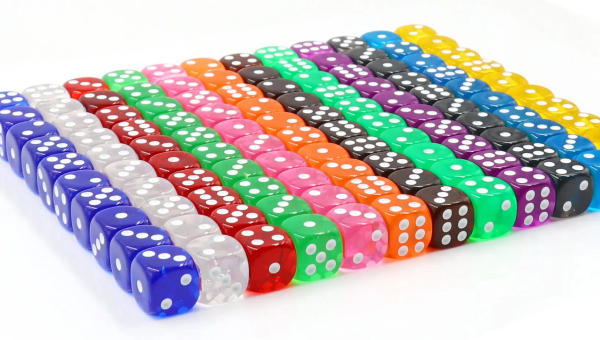 Transparent 16mm 6 Sided Dice (Pick Color) – Robin's Nerd Supplies