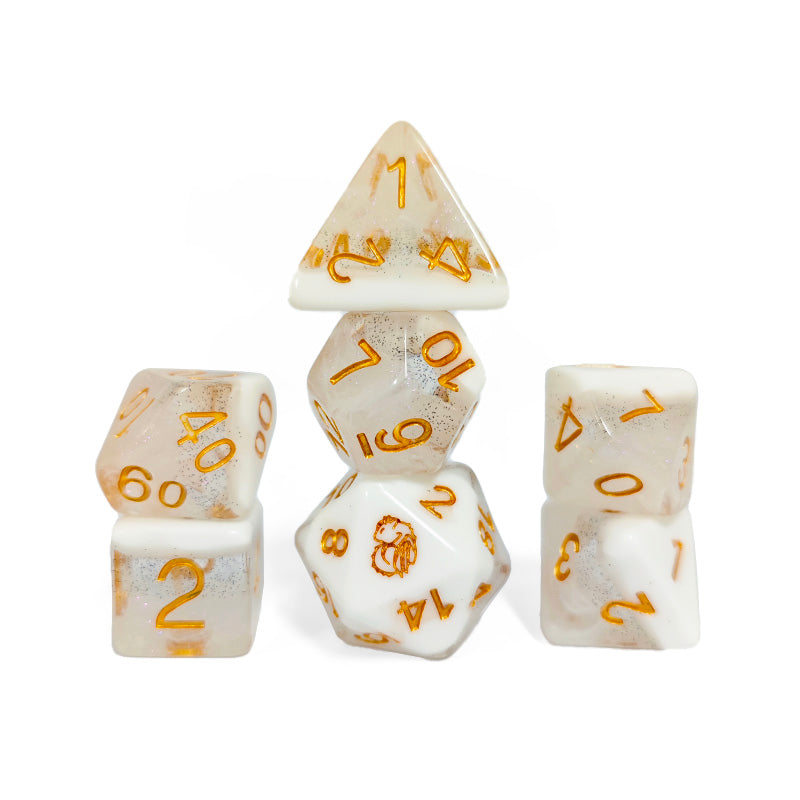 Cookies and Cream 7 Piece Dice Set – Robin's Nerd Supplies